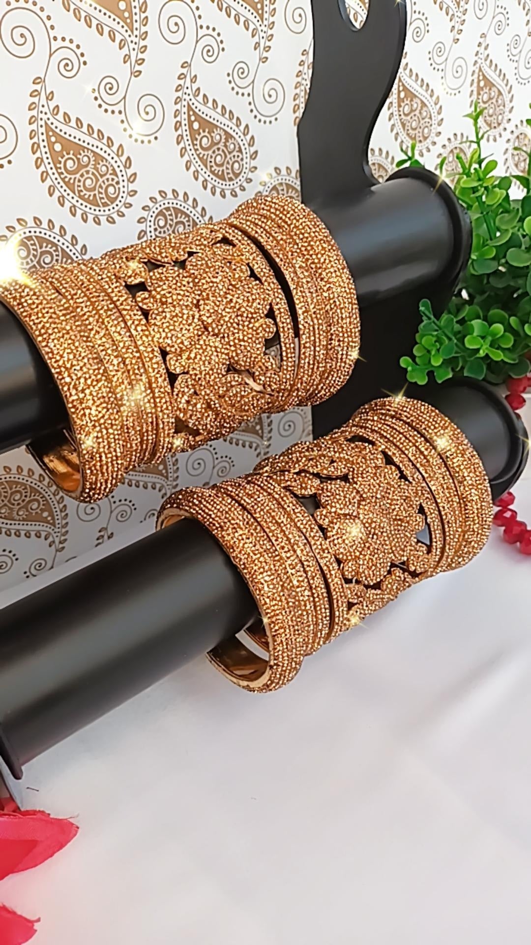SHAHZADI CUTWORK BANGLES SET – NAURANGI